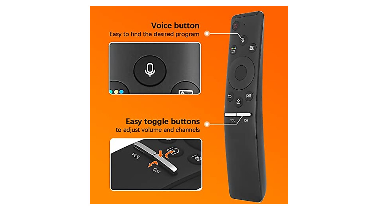 Samsung QLED Remote Control - Voice Search & Easy Setup