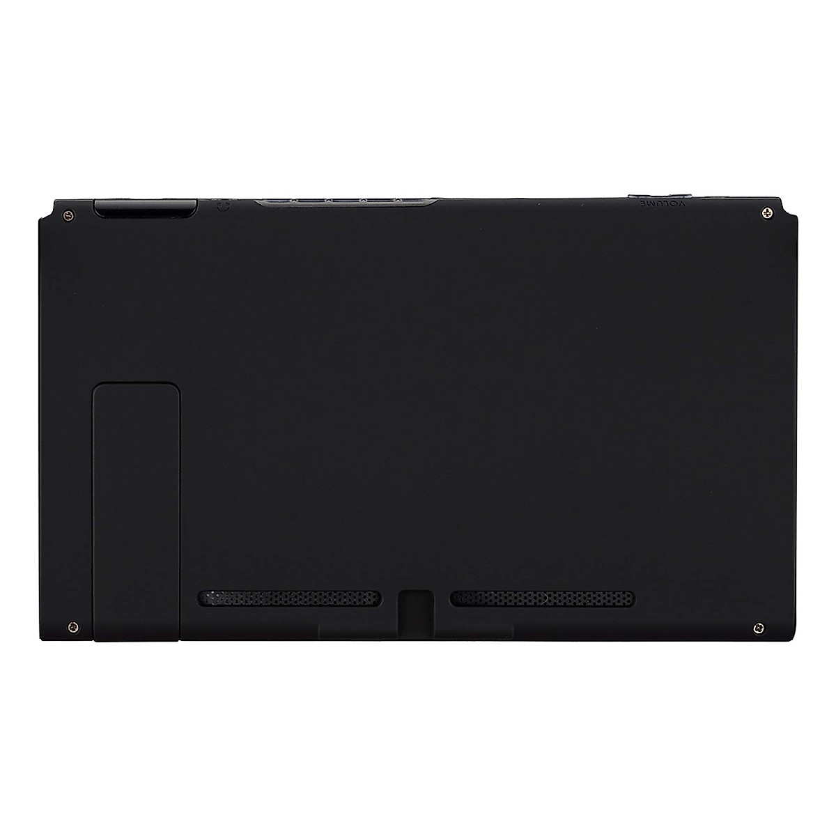 eXtremeRate Soft Touch Grip Black Console Back Plate DIY Replacement Housing Shell Case for Nintendo Switch Console with Kickstand – JoyCon Shell NOT Included