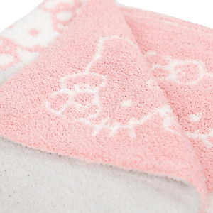 Hello Kitty Feather Knit Fluffy Throw Blanket - Fuzzy Blanket Measures 50 x 60 Inch, Super Soft Soft Lightweight Pink Accent for Couch or Chair