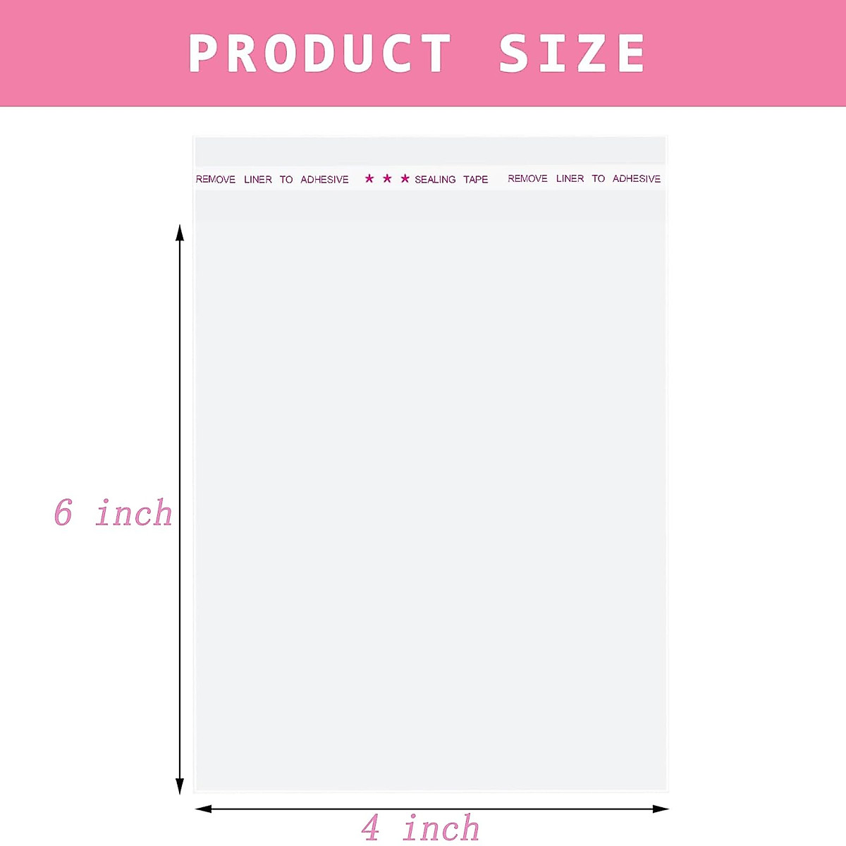 Cookie Bags for Gift Giving, 4x6 Inches 300 Pcs Cookie Bags Cookie Bags are Used to Package Cookies, Gifts, Products, Candies