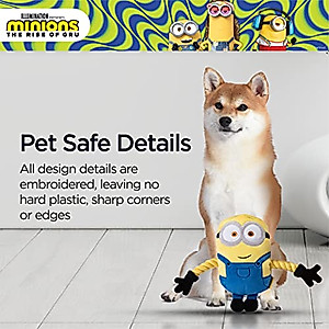 Minions Plush Toy Despicable Me Rise of Gru Dave Rope Limb Dog Toy | 8 Inch Plush Figure Rope Squeaky Dog Toy | Soft Stuffed Fabric Dog Toys from