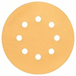 Bosch 2608607824 Sanding Disc Wood Velcro, 8 Hole, 125mm Ø, 40 Grit, Blue, Pack of 50