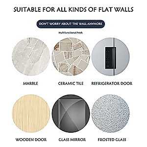 Adhesive Hooks for Hanging Heavy Duty Wall Hooks Self Adhesive Sticky Hooks Waterproof Hooks for Keys Bathroom Shower Outdoor Kitchen Door Home Bathroom Hooks for Towels (Blue, One Size)