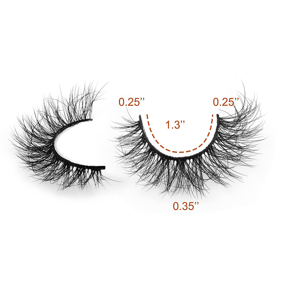 JIMIRE False Eyelashes Natural Lashes Wispy Mink Cat Eye Lashes Pack 12MM Short Small Fake Eyelashes 10 Pairs