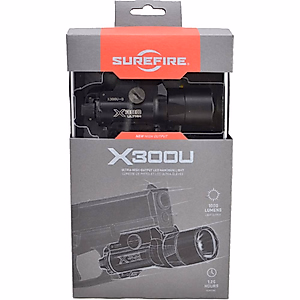 SureFire X300 Ultra X300U-B High Output 1000 Lumen LED Weapon Light with 12 Extra CR123A Batteries and 3 Lightjunction Battery Cases
