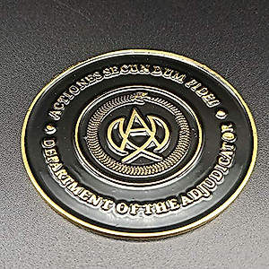 Aiyee Black Coins,Collecting Coins Black Metal Adjudicator Coin,1pcs