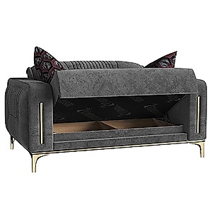 Ottomanson Angel Collection, Loveseat, Grey