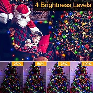 Ollny Christmas Lights 400LED 132FT, Plug-in Outside Tree Lights with Timer and 8 Modes, Remote Control Waterproof Dimmable Outdoor String Lights for House Yard Patio Xmas Decorations (Multicolored)