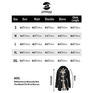 SaphiRose Women's Long Hooded Rain Jacket Outdoor Raincoat Windbreaker(Black,Medium)