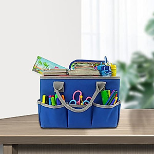 Portable Desktop Tote and Stock Organizer,Craft Storage Tote Bag, Journal Caddy,Office Desk Organizer, for Travel Shopping,Crafts Makeup Paper