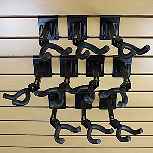 BlueDot Trading Padded Adjustable Guitar Holder Wall Mount & String Instrument Hanger Hook Rack Suitable for Home, School, or Store Display, Pack of 10