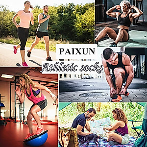 PAIXUN Socks For Men And Women No Show Athletic Running Ankle Compression Socks 100% Cotton Workout Low Cut Crew Socks