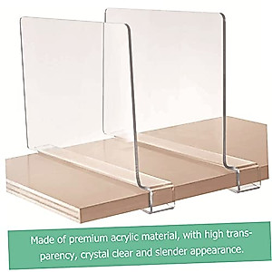 KITANDOVE 2pcs Clothes Board Drawer Separators Clothing Drawer Dividers Closet Shelf Divider Clear Shelf Closet Dividers Closet Shelf Separator Clear Wardrobe Partitions Drawers Dividers Abs