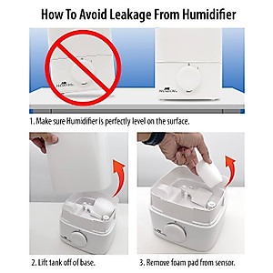 Air Innovations Humidifiers for Bedroom Convenient Oversized 4.5L Tank Runs for 70 Hours for Large Room up to 400 Sq Ft Top Fill Cool Mist Humidifier Ideal for Baby Room and Plants MH-419, White, 1.2