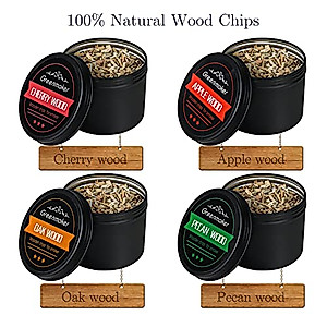 Greenmaker Cocktail Smoker Kit, Old Fashioned Bourbon Drink Smoker with 4 Flavors Wood Chips, Gift for Whiskey Smoker Lover,Men Dad Husband