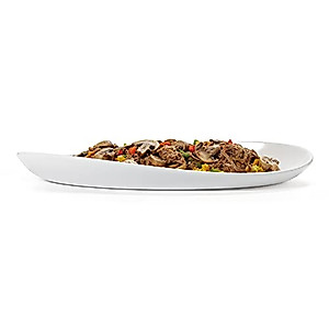 G.E.T. OP-1580-DJ Heavy-Duty Shatterproof Plastic Oval Melamine Serving Platter, 15" x 8", Dijon