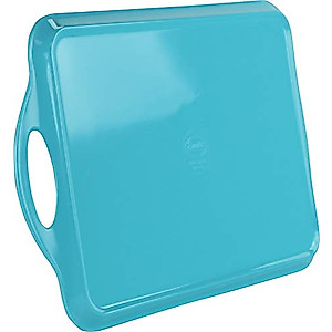 Calypso Basics Rectangular and Tidbit Serving Tray Set, Turquoise