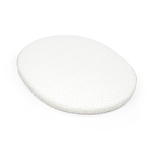 Stokke Sleepi Mini Fitted Sheet, Fans Grey - Soft Sheets for Sweet Dreams - Made for The Oval Sleepi Mini Mattress - Safe, Stylish & Washable - 100% Fine Cotton Percale