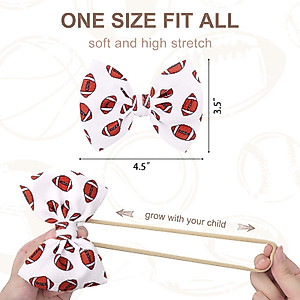 YanJie 3Pcs 4.5" Nylon Hairband for Baby Girls Newborn - Leopard Football Camo Printed Hair Accessories