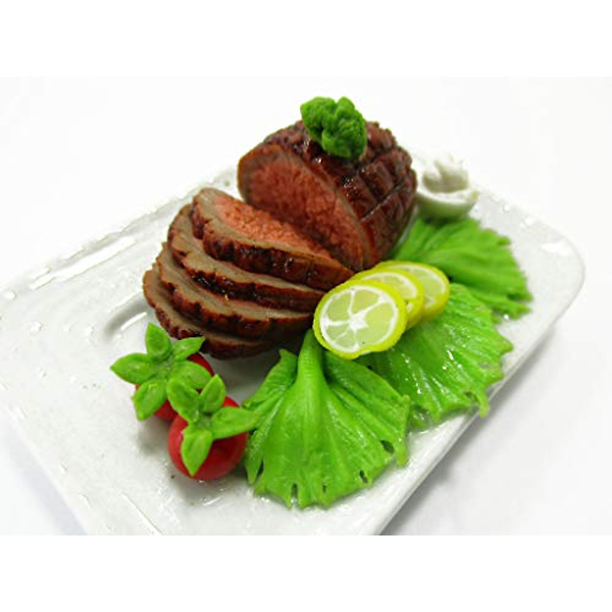 Dollhouse Miniatures Food Glaze Ham Steak Honey Ham 1:6 Compatible with Barbie Supply 15846