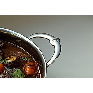 Hestan - NanoBond Collection - Titanium Stainless Steel 5-Quart Dutch Oven - Toxin, PFAS, & Chemical Free Clean Cookware, Induction Cooktop Compatible