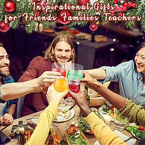 Mumufy 6 Pieces Thank You Stemless Wine Glass Gifts for Women, Inspirational 17oz Cups for Her Coworker Friends Teacher, Christmas Appreciation Birthday Thanksgiving Day Gifts Cups, 6 Styles