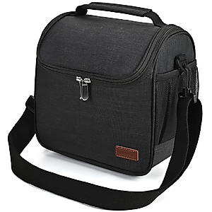 MIYCOO Insulated Lunch Box for Women Men Leakproof Girls and Boys Lunch Bag for School Outdoor Work with Shoulder Belt, (Black,11L)