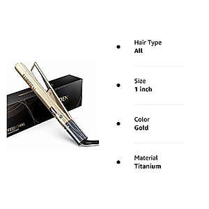 FURIDEN Hair Straightener and Curler 2 in 1, Flat Iron Curling Iron in One, Flat Iron Hair Straightener, No Frizz | Long-Lasting Finish