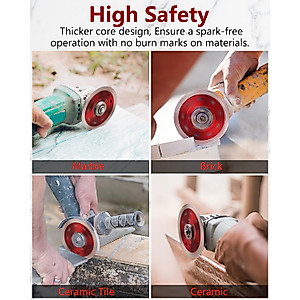 4.5" Diamond Blade for Angle Grinder, Super Thin Tile Saw Blades for Smooth Cutting, 2Pcs Indestructible Disc for Grinder Cutting Porcelain Ceramic Tile Granite Marbles.
