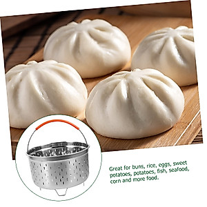 TIDTALEO stainless steel rice steamer sticky rice cooker basket rice cooker steamer basket steam insert basket stainless steel steamer pot steamer insert for pot silicone Metal liner