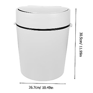 ANDRESLAD Pp Bathroom Garbage Can Narrow Bathroom Trash Can Toilet Trash Can Grey Trashcans for Kitchens with Lid