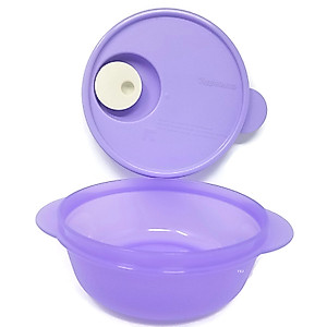 Tupperware Crystalwave 2 1/2cup reheatable microwave Bowl Purplicious