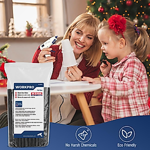 WORKPRO Hot Glue Sticks Full Size, 50-Pack Black Hot Melt Adhesive Glue Sticks for All-Temp Glue Guns, 0.43x8 Inches, Multipurpose for DIY Craft General Repairs, Home Decorations and Gluing Projects