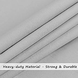 SANFERGE Cotton Canvas Laundry Bag with Handles & Drawstring Straps, Heavy Duty Extra Large Laundry Bags for Laundromat and Household, Washable Travel Dirty Clothes Bag Hamper Liner, 25.5 x 34 Inch, Light Grey