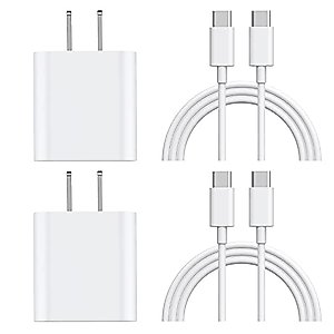 iPad Pro Charger Fast Charging,2 Pack 20W USB C Fast Wall Charger Block with 6.6FT USB C Cable for iPad Pro 12.9 in 5th/4th/3rd Gen,New iPad mini 6th Gen,2021/2020/2018 iPad Pro 11 inch,iPad Air 4th
