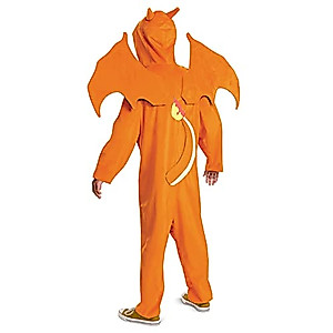 Disguise unisex adult Charizard for Adults, Deluxe Official Pokemon Halloween Sized Costumes, As Shown, Size Extra Large 50-52 US
