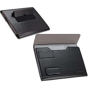Broonel Black Leather Folio Case - Compatible with Dynabook Portégé X40L-K 14" Laptop