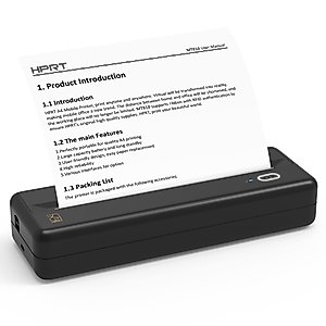 HPRT Portable Printer with MT810 Case for Business, Travel, University, Bluetooth Connection Printer Compatible with Android, Iphone & :aptops