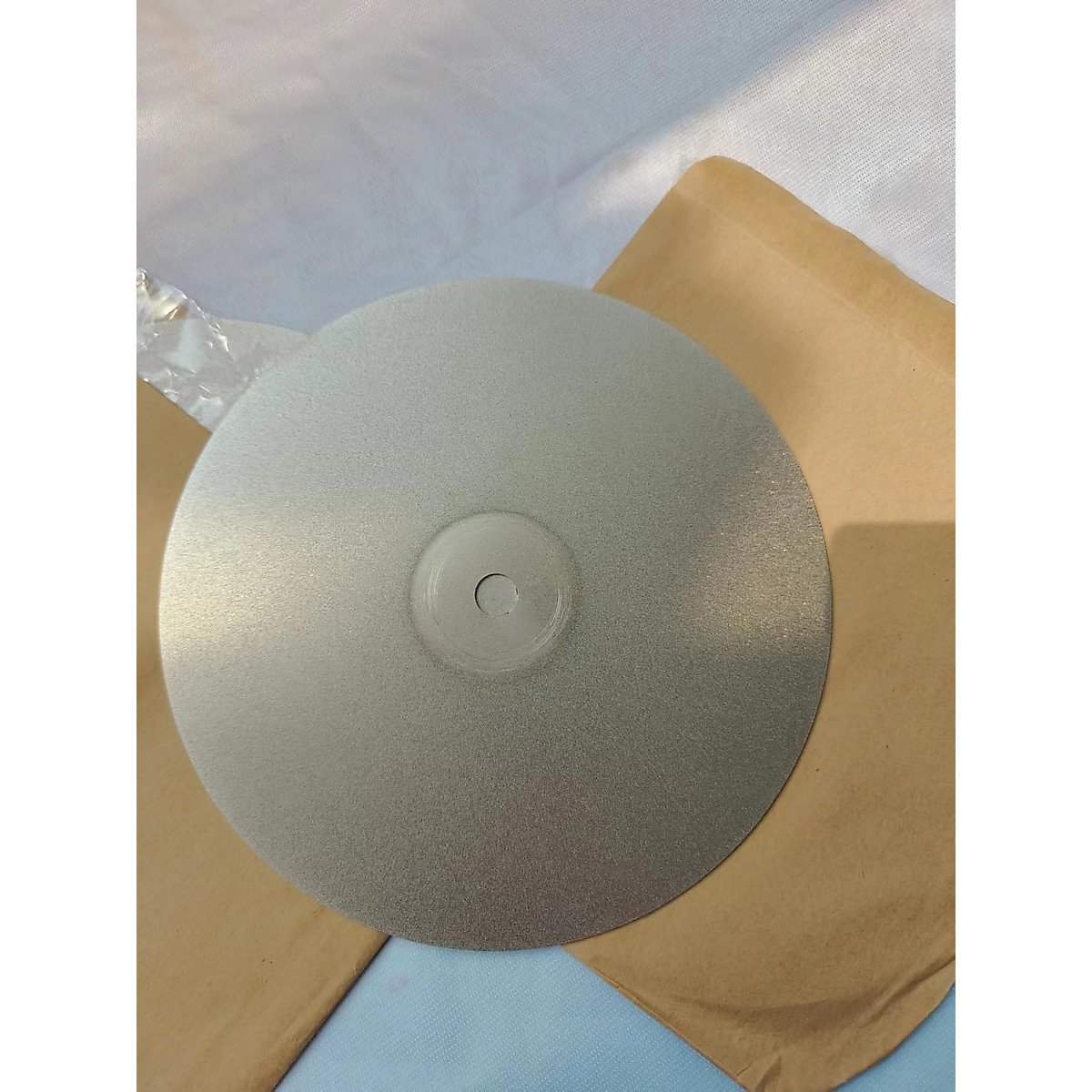 Diamond Flat Lap Disc, 8 Inch, 3000 Grit, 1/2 Inch Arbor, for Gemstone Glass Ceramics Grinding Polishing (3000 Grit)