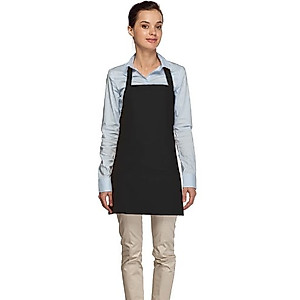 DayStar Apparel Premium Quality 3-Pocket Bib Apron with Adjustable Neck and Extra Long Ties - Style 200