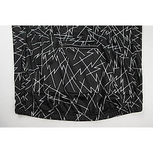 Coconut Ropamo CR Men's Cycling Jersey Set Road Bike Jersey Zipper Pocket Bib Shorts with 4D Padded Cycling Clothing Set (Black, M)