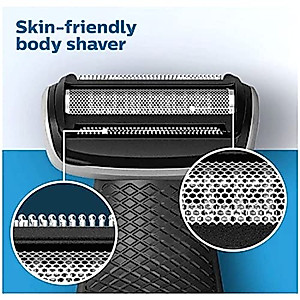 Philips Norelco BG2000 Replacement Shaving Head/Foil for Bodygroom Range BG2020 to BG2030 with Shaver Cleaning Brush