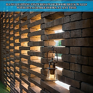 Lewufe Stainless Steel Brick Wall Clips, Brick Hooks Clamp Outdoor Heavy Duty 1-3/4" to 2-3/4" Brick Hook Brick Hangers No Drill, 6 Packs