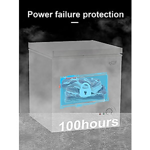 KRIB BLING Chest Freezer Krib Bling Adjustable Thermostat Compact Freezers with Removable Storage Basket for House Kitchen Garage Basement (7.0 cu.ft, White)