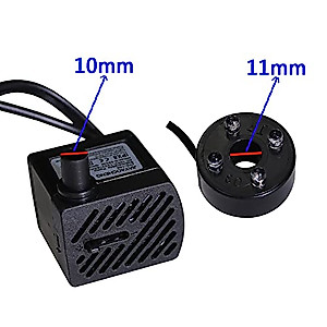 Submersible Water Pump with LED Light for Indoor Tabletop Fountains Aquarium Fish Tank (180L/H 3W)