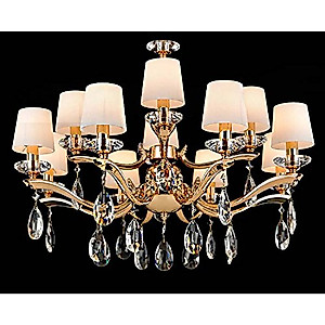 Fushing 20Pcs Chandelier Crystals, Clear Teardrop Crystal Chandelier Pendants Parts Beads, Hanging Crystals for Chandeliers (38mm, Clear)