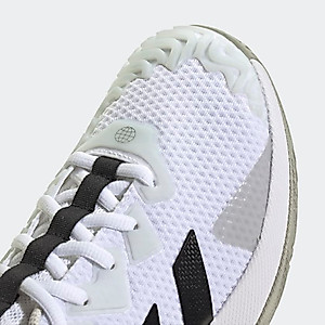 adidas Men's Solematch Control Tennis Shoe, White/Black/Lucid Blue, 7