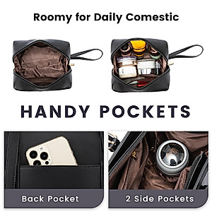 LOVEVOOK Laptop Bag for Women 15.6 inch Waterproof Leather Laptop Tote Bag with Clutch Purse,Large Capacity Laptop Purse for Work,Office,Business,Travel,College,Casual(Black)