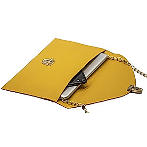AMAZE Fashion Women Handbag Shoulder Bags Envelope Clutch Crossbody Satchel Tote Purse Leather Lady Bag (Yellow)