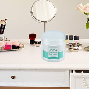 EAONE Clear Elastic Hair Rubber Bands, 1500pcs No Damage Mini Hair Ties Small Tiny Ponytail Holder, Hairstyling Accessories for Women Girls, 20mm in Diameter and 2mm in Width